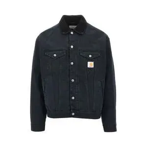 Carhartt Work In Progress Organic Cotton Canvas Trucker Jacket With Corduroy Collar