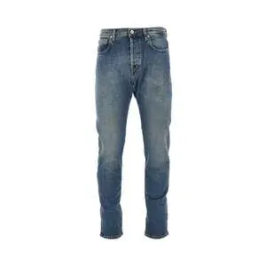 Incotex Stretch Denim Tapered Fit Jeans - Blue