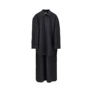 Balenciaga Oversized Poplin Shirt With Train - Black