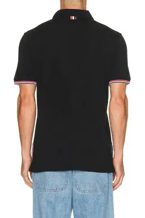 Thom Browne Short Sleeve Jersey Polo