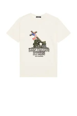 WILLY CHAVARRIA Keep Praying Bitches Easy Tee In Cream
