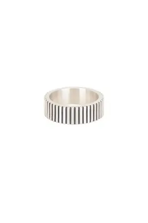 SERGE DENIMES Ridge Band Ring - Silver