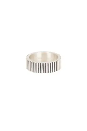 SERGE DENIMES Ridge Band Ring In Sterling - Silver