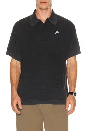 MALBON Brickwork Polo - Black