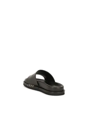 JW Anderson Leather Loafer Fussbett Slide - Black