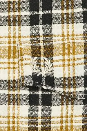 Fred Perry Textured Check Overshirt - Ecru