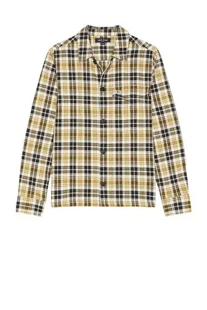 Fred Perry Textured Check Overshirt In Cream
