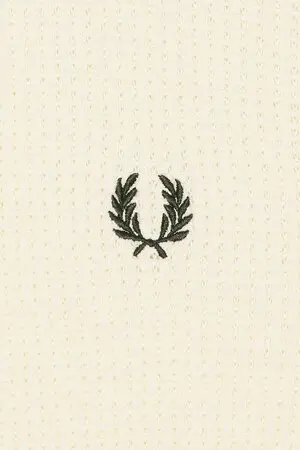 Fred Perry Waffle Stitch Half Zip Jumper - Ecru