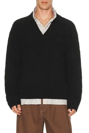 Fred Perry Canvas Cable V-neck Jumper