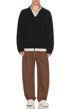 Fred Perry Canvas Cable V-neck Jumper