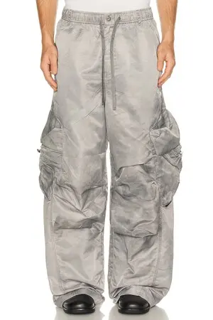 FENG CHEN WANG Sand Washed Nylon Cargo Pants