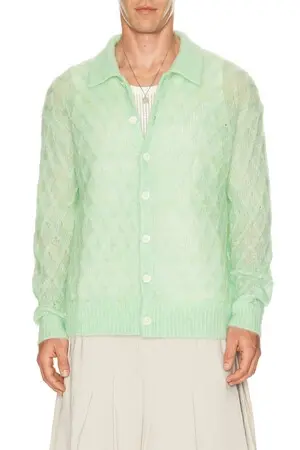FENG CHEN WANG Knitted Cardigan Sweater - Green