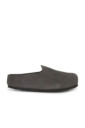 BIRKENSTOCK BIRKENSTOCK Amsterdam Wrapped Suede Clogs Charcoal