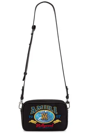 Amiri Embroidered Logo Camera Case - Black