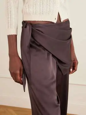DÔEN Lavona Scarf-detailed Silk Pants