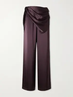 DÔEN Lavona Silk Pants - Brown