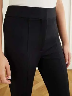 Veronica Beard Landren Ecovero Ponte Slim-leg Stirrup Pants