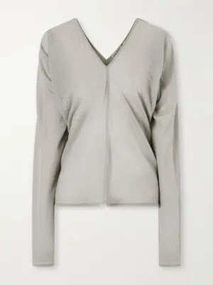 Our Legacy Cheer Wool-blend Blouse - Neutrals