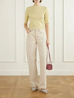 Tory Burch Embellished Canvas Pumps - Neutrals