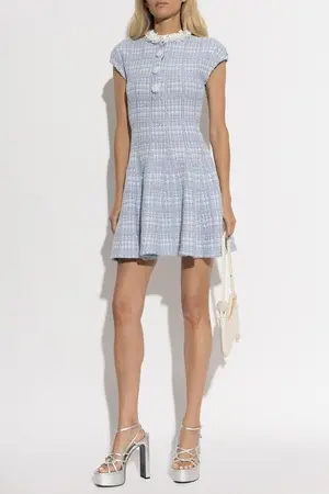 SELF-PORTRAIT Dress With Appliqués At The Neckline