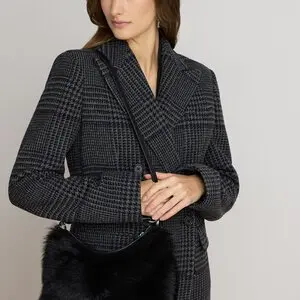 Ralph Lauren Shearling Small Blaike Shoulder Bag