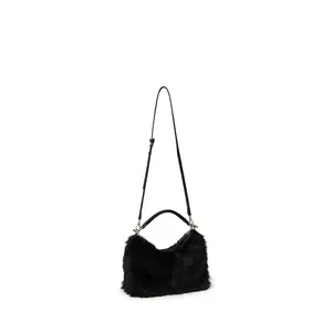 Ralph Lauren Shearling Small Blaike Shoulder Bag