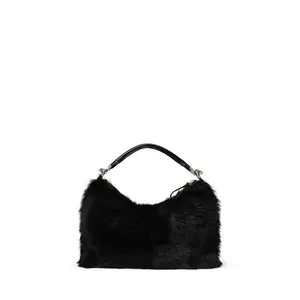 Ralph Lauren Shearling Small Blaike Shoulder Bag