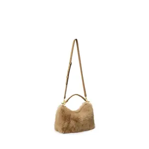 Ralph Lauren Shearling Small Blaike Shoulder Bag