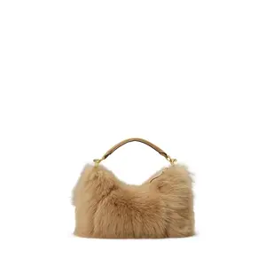 Ralph Lauren Shearling Small Blaike Shoulder Bag