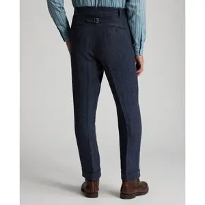 Ralph Lauren Slim Fit Linen-blend Herringbone Trouser