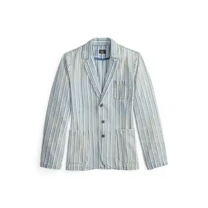 Ralph Lauren Indigo Striped Twill Blazer
