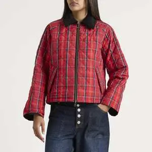 Barbour Reversible Diamond-quilted Jacket - Black/cardinal