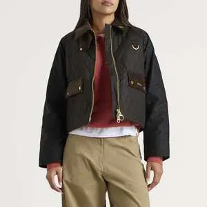 Barbour Reimagined Icons Quilted Spey Wax Jacket - Olive/classic