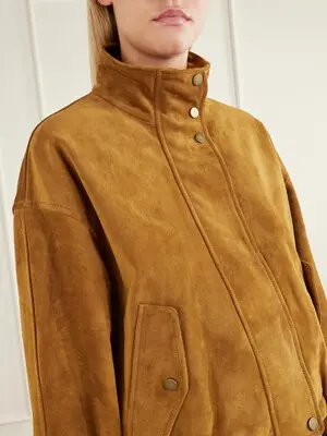 Veronica Beard Cropped Suede Jacket - Brown