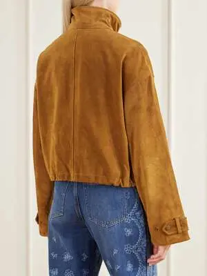 Veronica Beard Bateman Cropped Suede Jacket