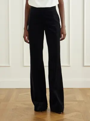 Costarellos Padra Cotton-velvet Flared Pants