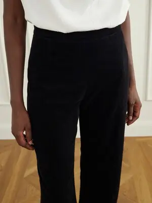 Costarellos Padra Cotton-velvet Flared Pants
