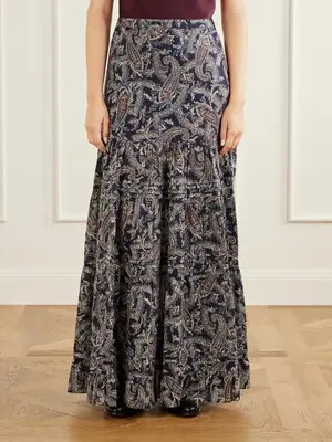 Veronica Beard Paisley-print Maxi Skirt - Multi
