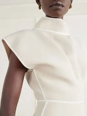 Maticevski Pageant Paneled Crepe Midi Dress