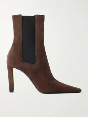 Saint Laurent Francoise 95 Suede Ankle Boots
