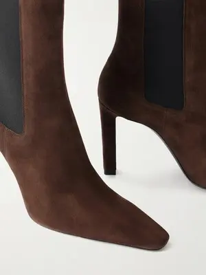 Saint Laurent Francoise 95 Suede Ankle Boots