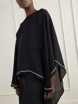 ANDRES OTALORA Permanecer Off-the-shoulder Silk-georgette Blouse