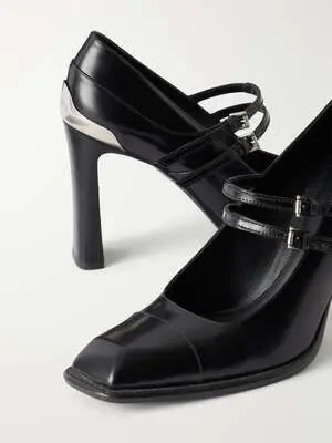 Alexander McQueen Niko Leather Mary Jane Pumps