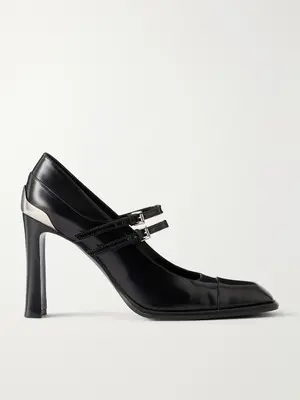 Alexander McQueen Niko Leather Mary Jane Pumps