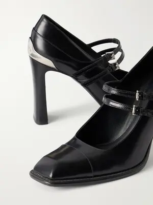 Alexander McQueen Niko Leather Mary Jane Pumps