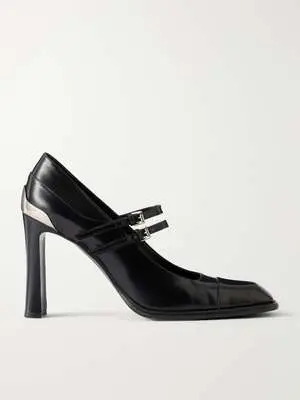 Alexander McQueen Niko Leather Mary Jane Pumps - Black