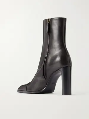 Saint Laurent Venetia 95 Leather Ankle Boots