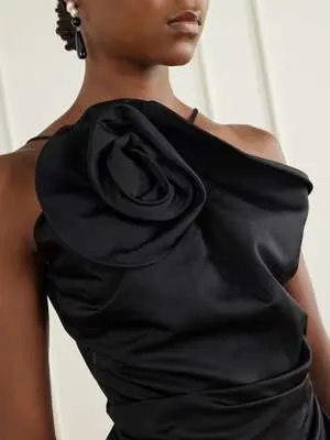 Magda Butrym Floral-appliquéd Cotton And Silk-blend Cami