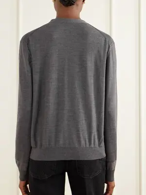 Bottega Veneta Logo Embroidered Wool Cardigan