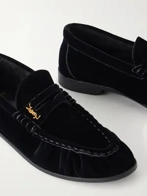 Saint Laurent Le Loafer 05 Suede Loafers - Black